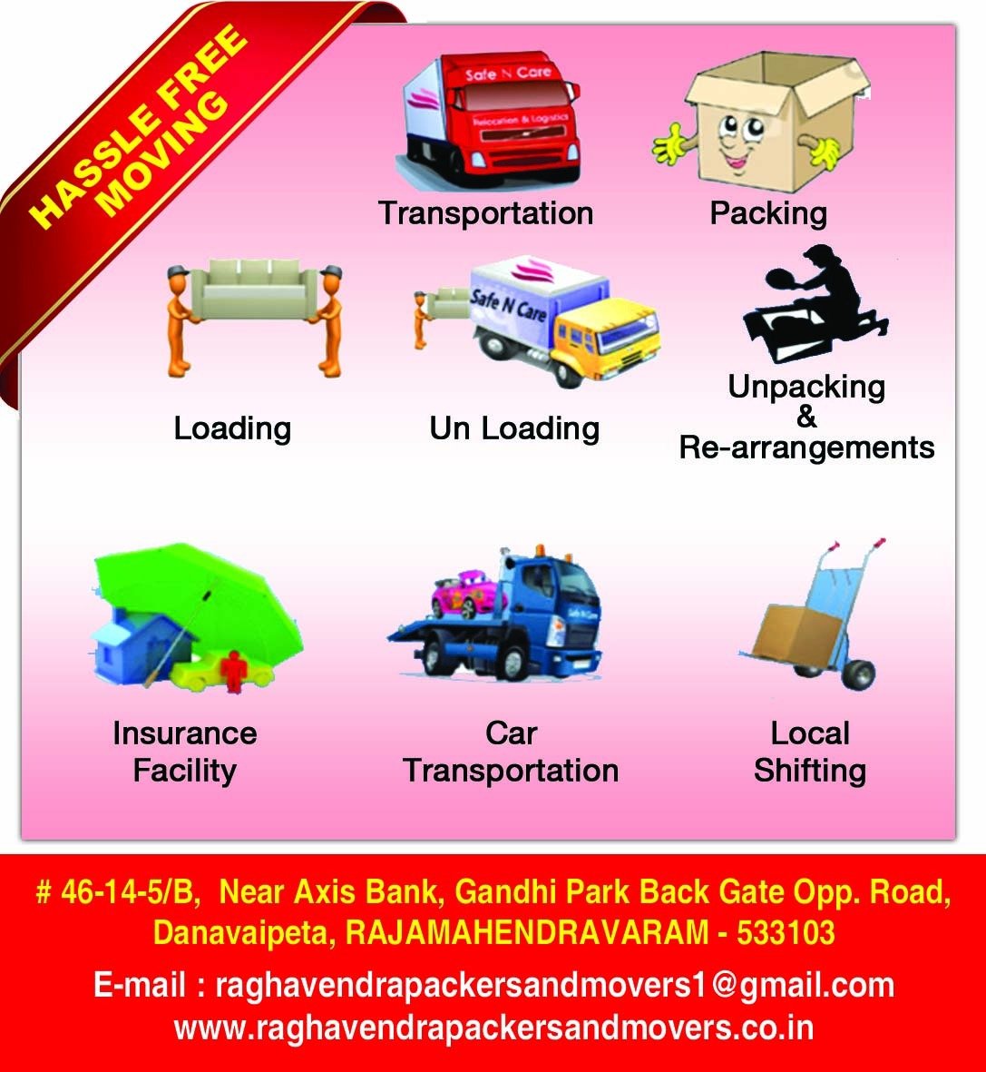 Raghavendra Packers and Movers in Rajahmundry | about.php | +91 7659944447